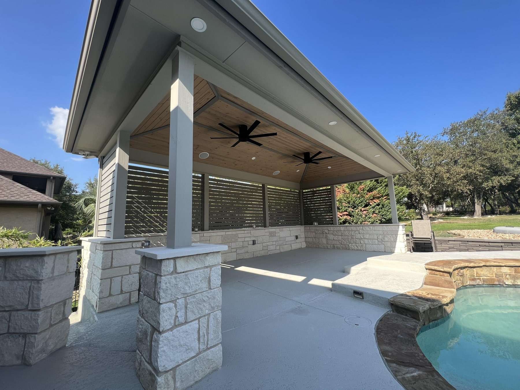Custom Pool Cabanas Installation - TWT Exteriors